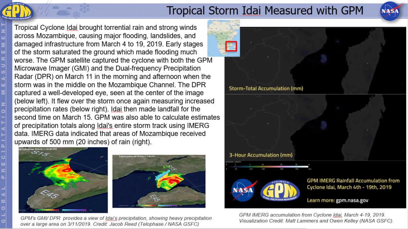 Tropical Storm Idai Measured with GPM | NASA Global Precipitation Measurement Mission